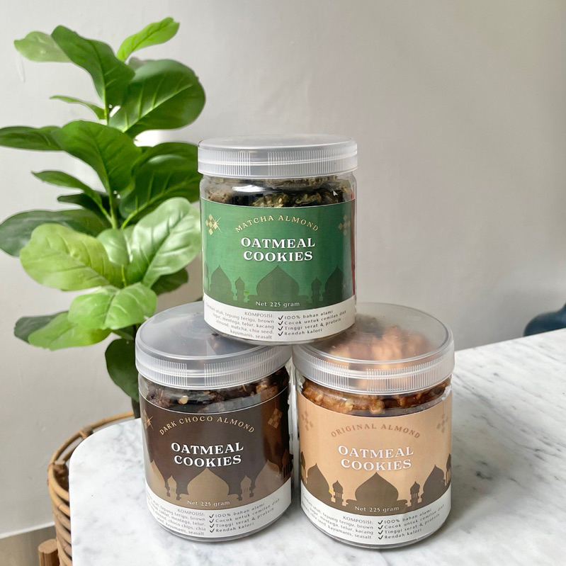 Jual OATMEAL COOKIES CEMILAN DIET GLUTEN FREE HAMPERS LEBARAN 225 gram ...
