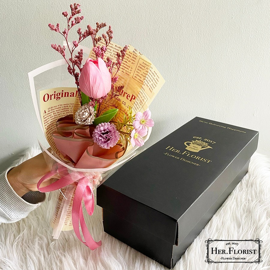 Jual HER.FLORIST [TULIP] Single Soap Tulip Flower Bouquet / Buket Bunga ...
