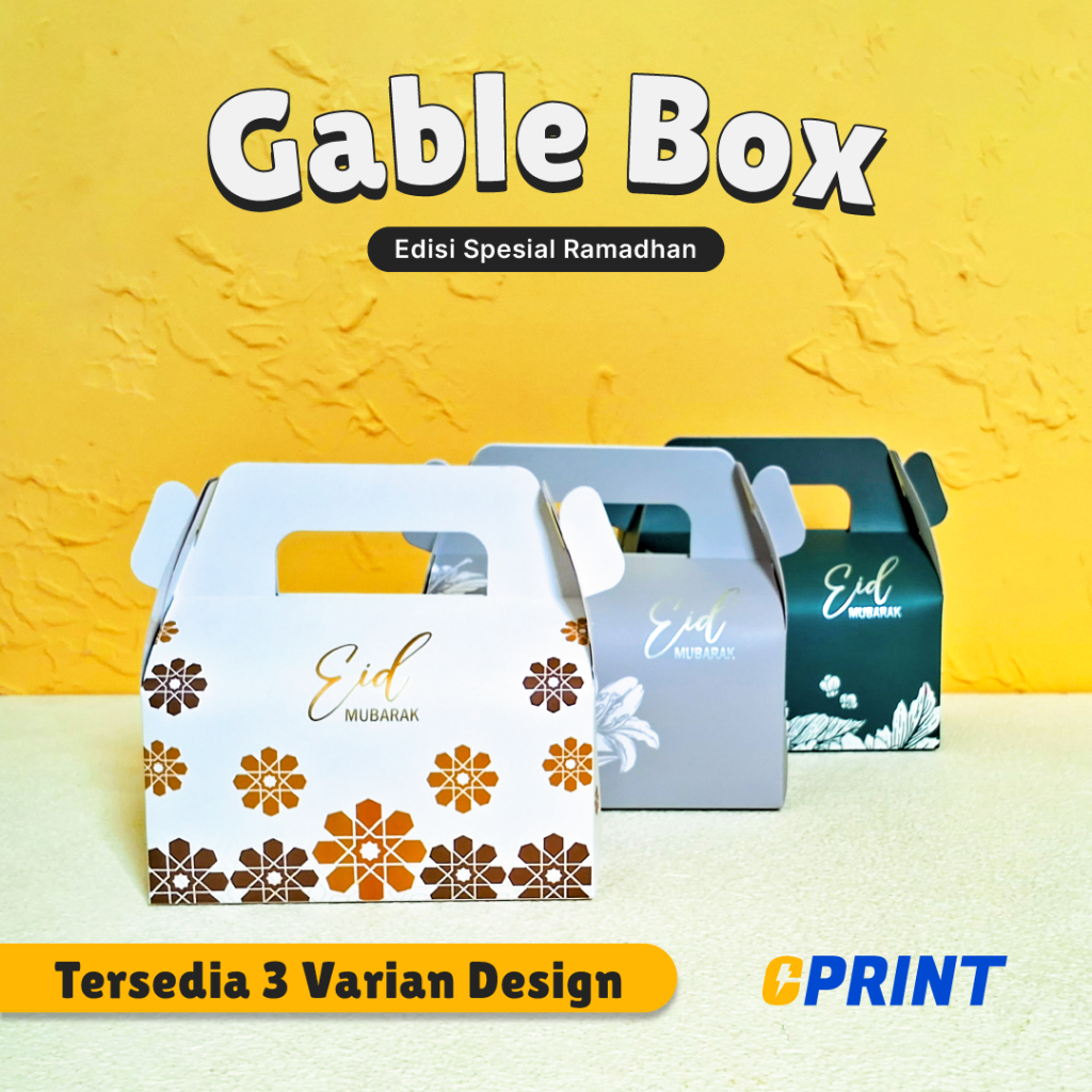 Jual Gable Box with Foil Hampers Lebaran Premium / Snack Box Kue ...