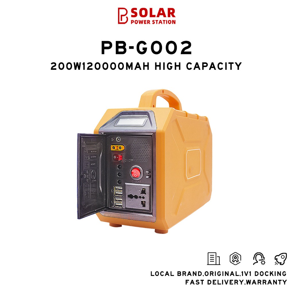 Jual PB SOLAR Power Generators 220V-250V 200W 12000mAh | Shopee Indonesia