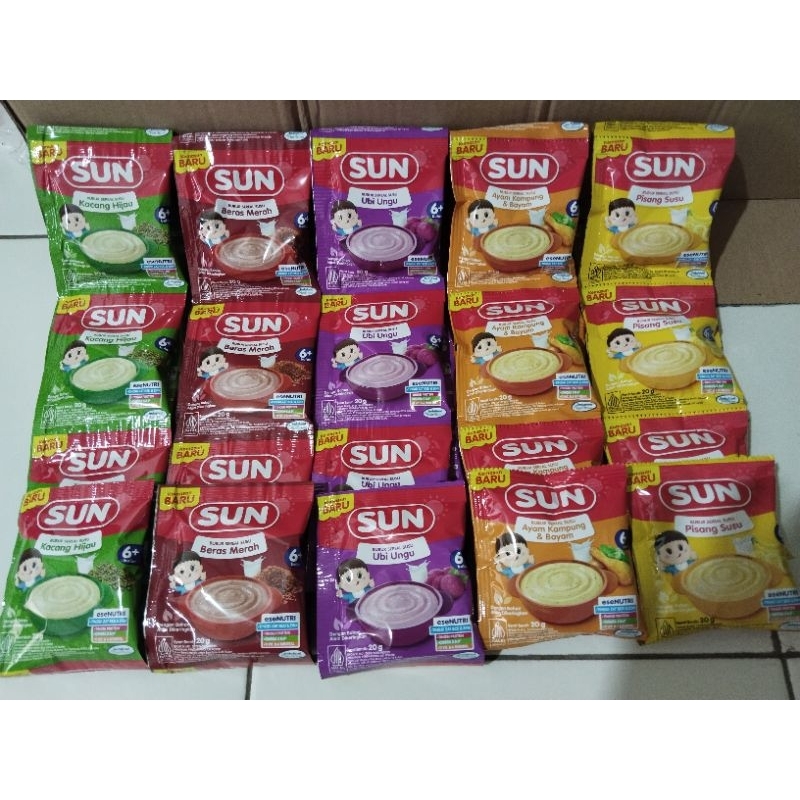 Jual SUN Bubur Sereal 6+ 20Gram (PER 8 SACHET) | Shopee Indonesia