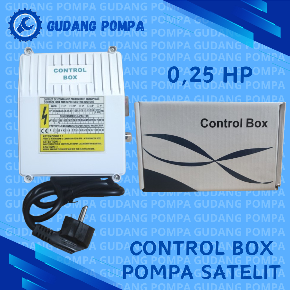 Jual Control Box Pompa Satelit / Submersible Ukuran 0,25 HP | Shopee ...
