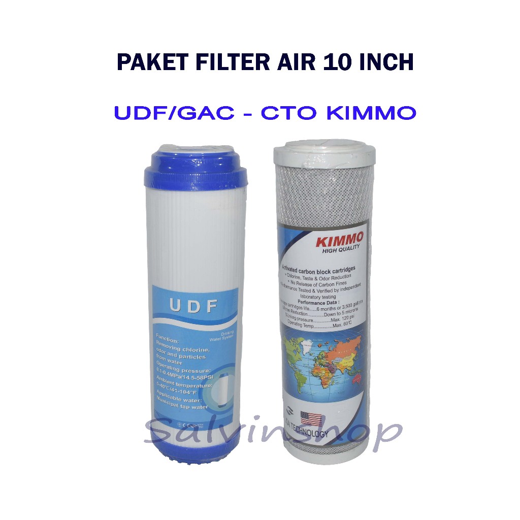 Jual Paket 2 Filter - CTO DAN UDF/GAC untuk Pengganti/ Refill Filter air ukuran 10-inch | Shopee ...