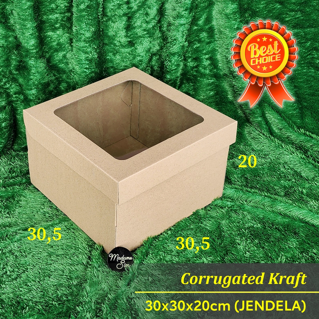 Jual KOTAK KUE - CAKE BOX 30x30x20 - JENDELA (ISI 10 PCS) | Shopee ...