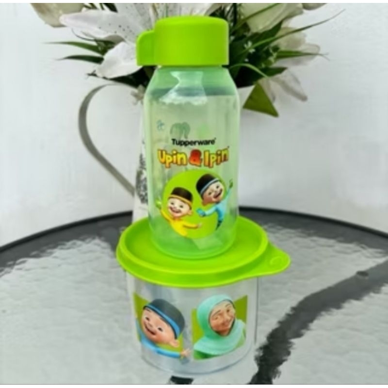Jual BARU!!! Tupperware Set Upin Ipin Ramadhan Hijau | Shopee Indonesia