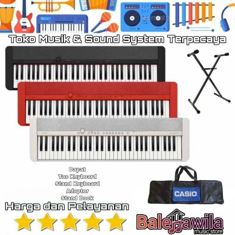 Jual New Keyboard CASIO CTS1 CTS 1 Ct-s1 61-Keys BK,RED,WE ORIGINAL ...