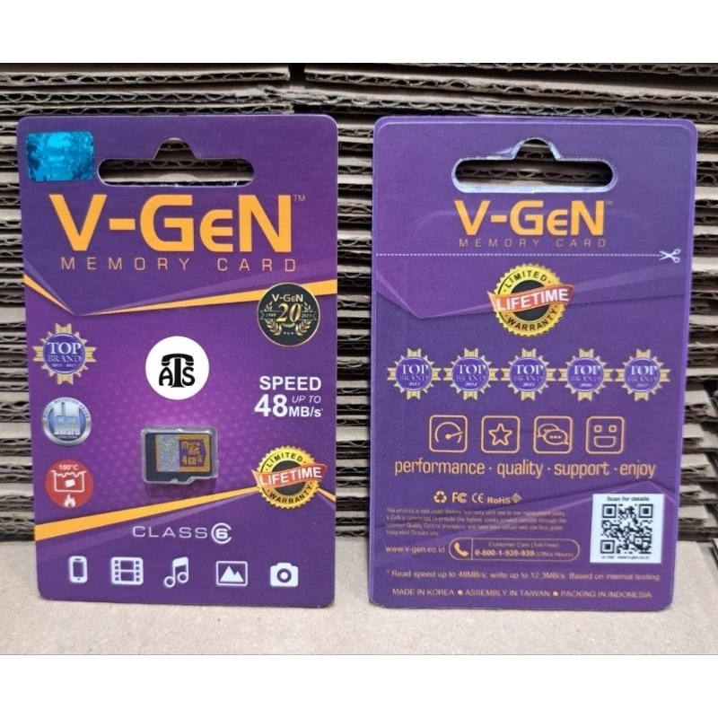 Jual Mmc VGEN Micro SD Card 4GB Original 100% , Kategori Kartu Memori ...