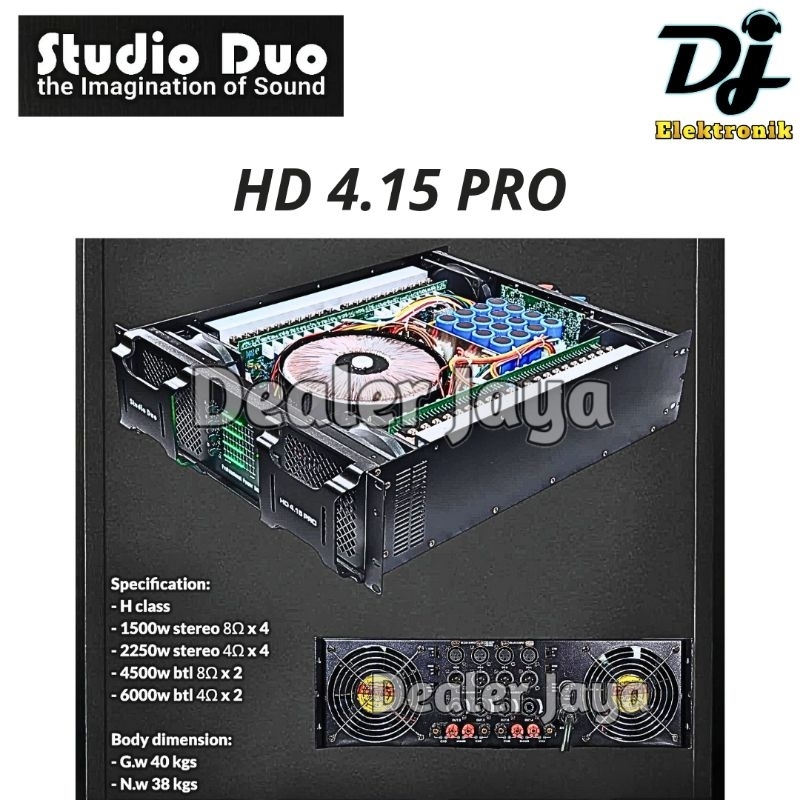 Jual Power Amplifier Studio Duo HD 4.15 PRO / HD415 PRO - 4 channel ...