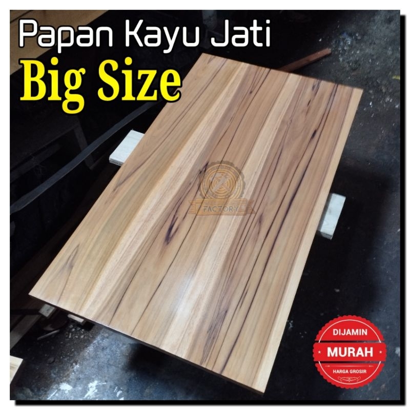 Jual Papan kayu jati asli 75x50 papan ambalan wooden board bahan daun ...