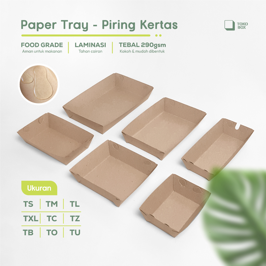 Jual Paper Tray | Piring Kertas Dine in | Kemasan Makanan | Laminasi ...