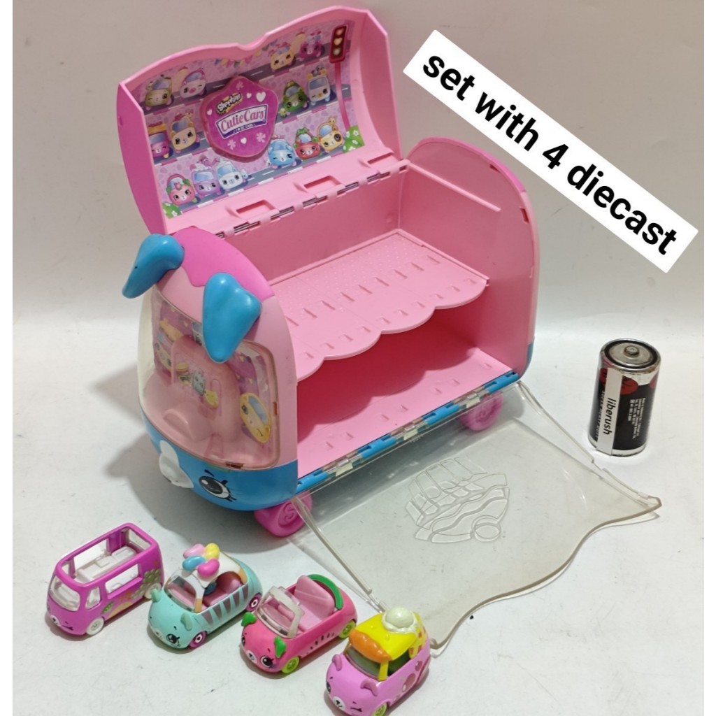 Jual Set shopkins cutie cars play n display cupcake van with diecast ...