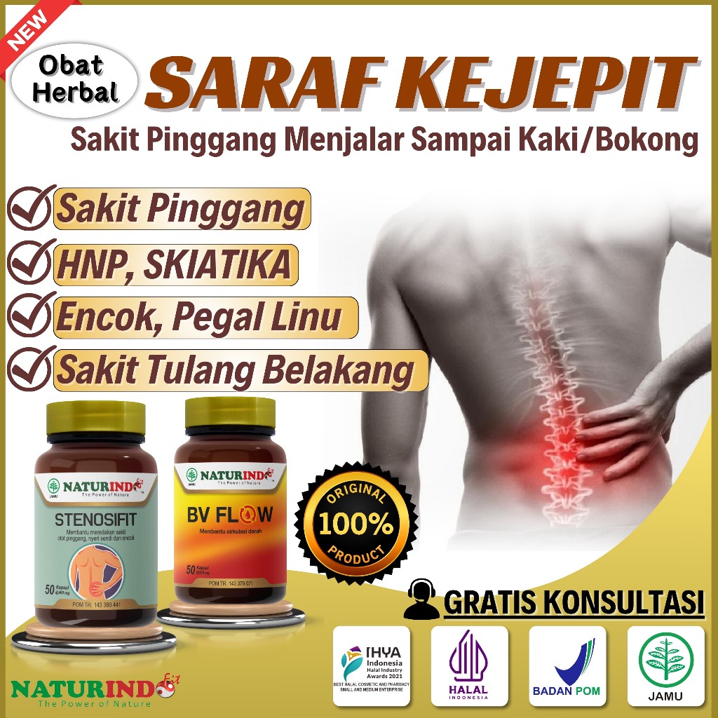 Jual Obat Saraf Kejepit Pinggang Ampuh Jamu Herbal Sakit Pinggang Sarap Terjepit dan Saraf ...