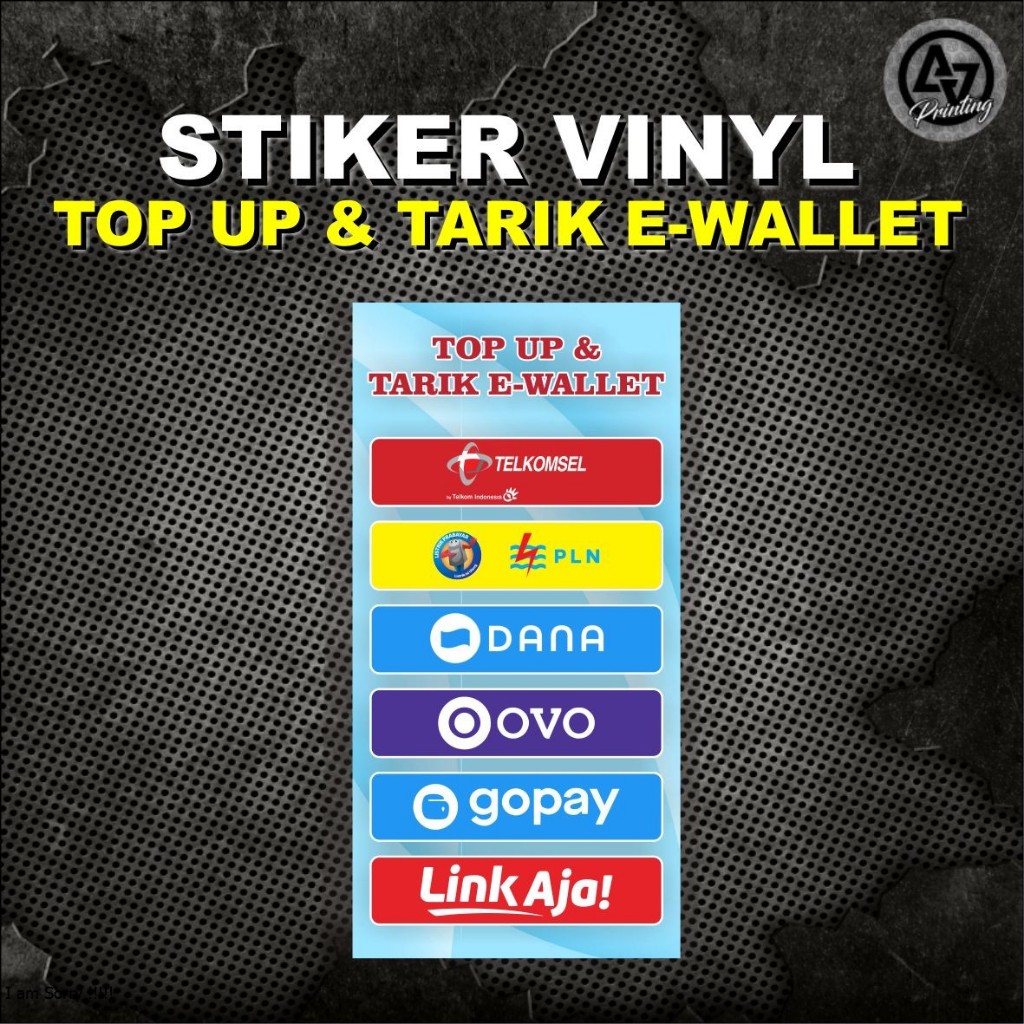 Jual STIKER VINYL TERIMA TOP UP E-W*LLET | Shopee Indonesia