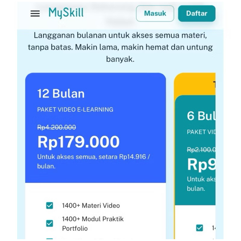 Jual Limited! Pelatihan Digital Myskill 1 Tahun | Shopee Indonesia