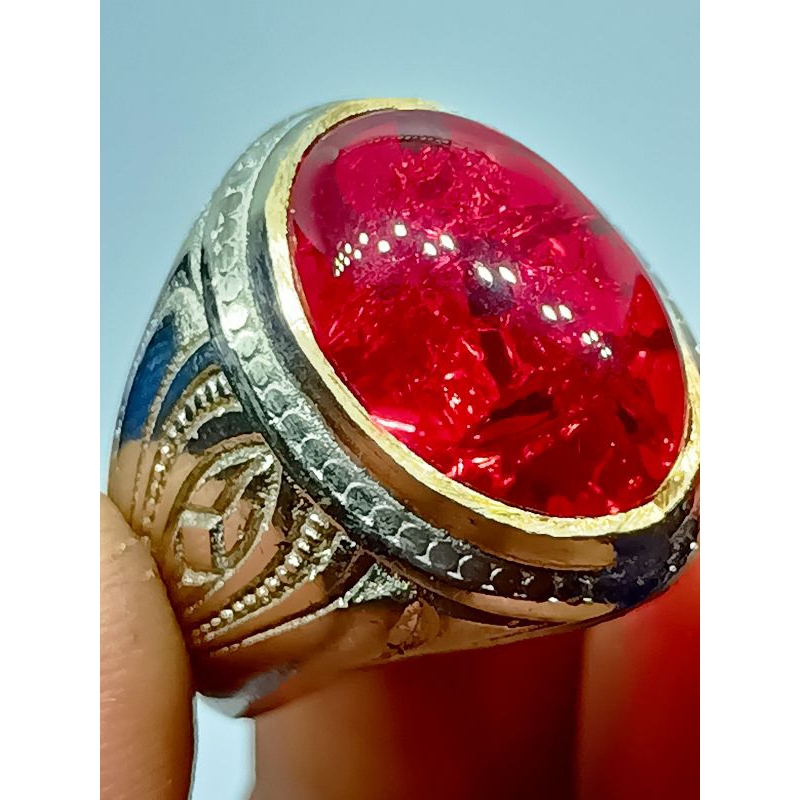 Jual Cincin Batu Merah Siam , Serat Pecah Seribu | Shopee Indonesia