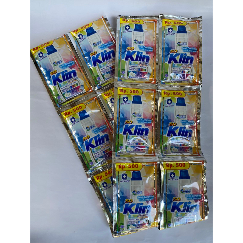 Jual SOKLIN CAIR LIQUID KEMASAN 500 VARIAN WHITE N BRIGHT / 1 RENCENG ...