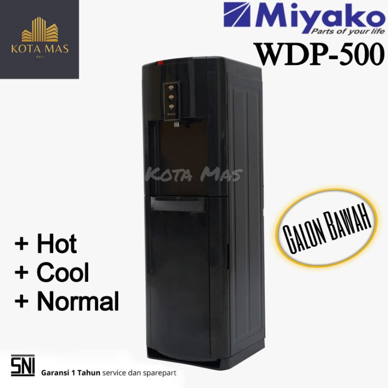 Jual Water Dispenser Hot Cool Normal Miyako WDP-500 Galon Bawah Air Normal Panas Dingin WDP500 3 ...