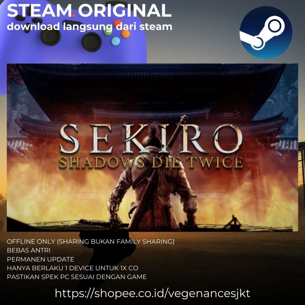 Jual Sekiro: Shadows Die Twice (Rest of World) PC Game Sharing Original ...