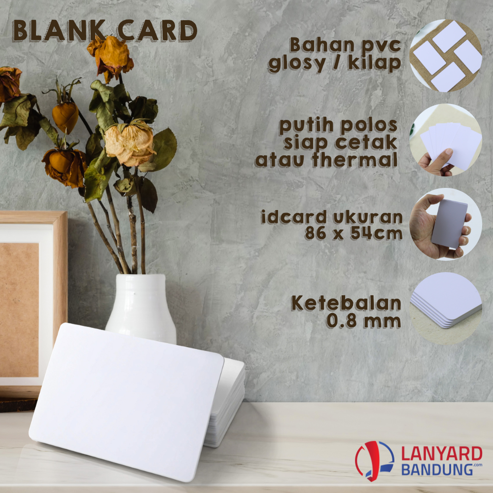 Jual BLANK ID CARD / blank id card, idcard polos putih, blank card ...