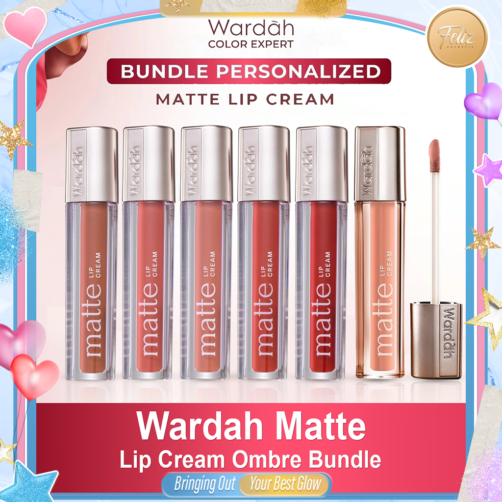 Jual * FELIZ * WARDAH BUNDLE Exclusive Matte Lip Cream | Shopee Indonesia
