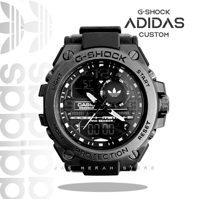 Jual Jam Tangan G-Shock Metal GST X Adidas Custom Kekinian Hitam Strap ...