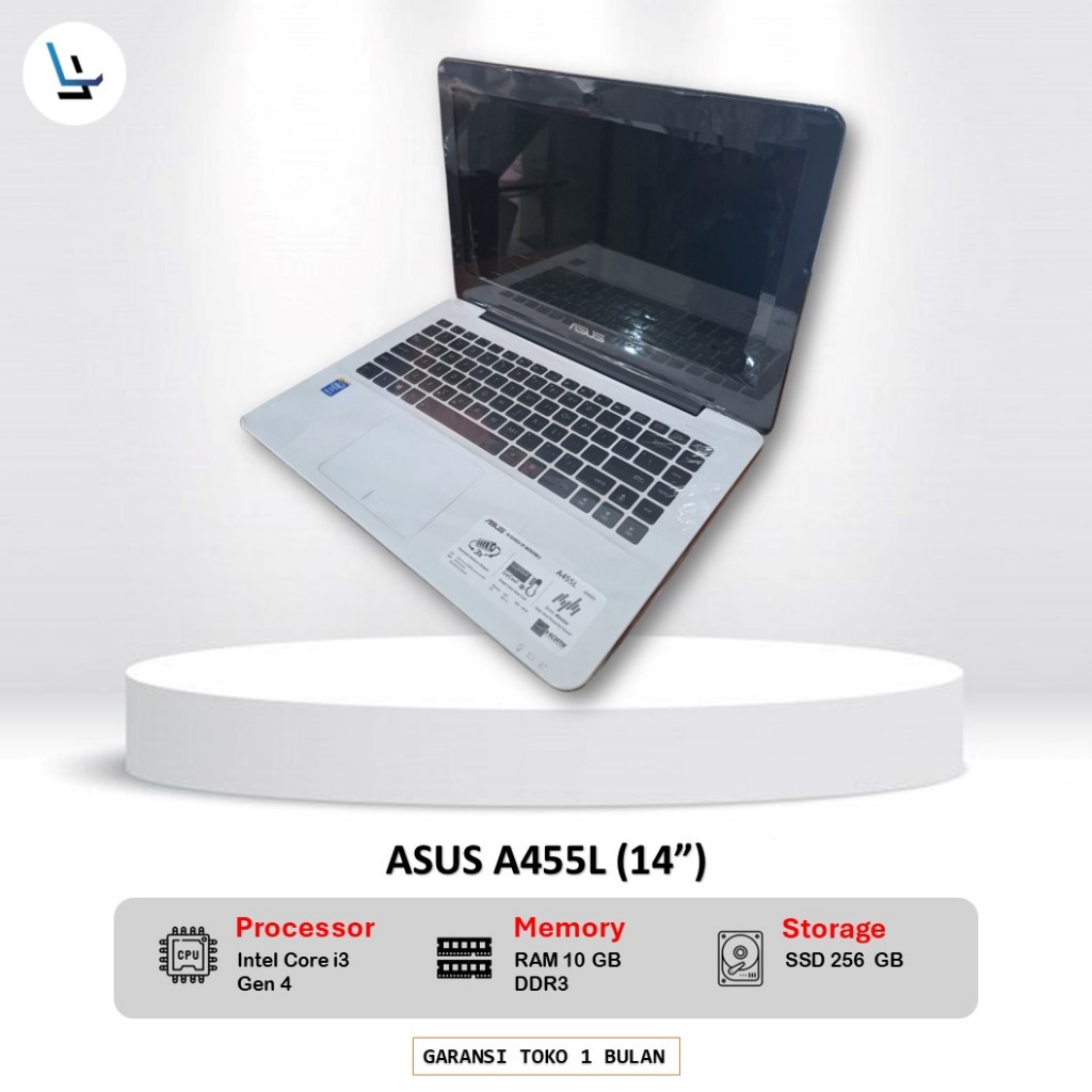 Jual LAPTOP ASUS A455L / RAM 10GB / SSD 256GB / 14 INCH / WIN 10 | Shopee Indonesia