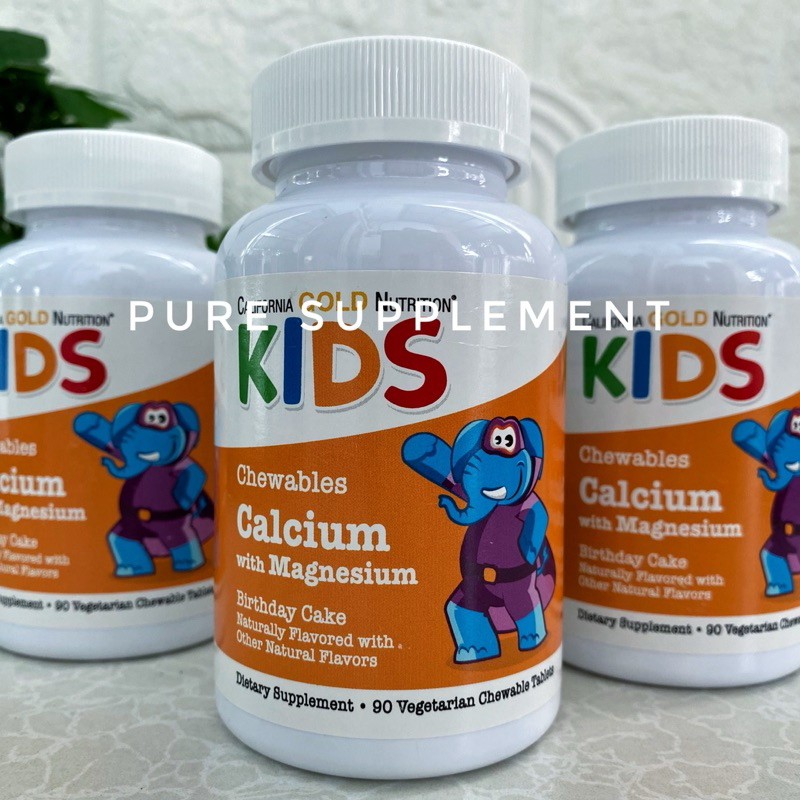 Jual California Gold Kids Calcium with Magnesium Chewable 90 Vegetarian ...