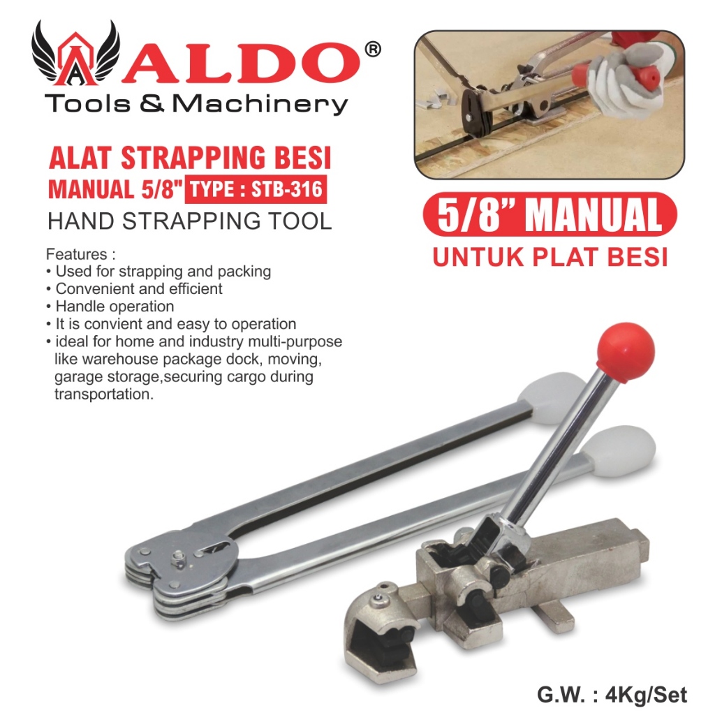 Jual ALAT STRAPPING BESI 5/8” STB-316 / ALAT PACKING TOOL UNTUK PLAT ...