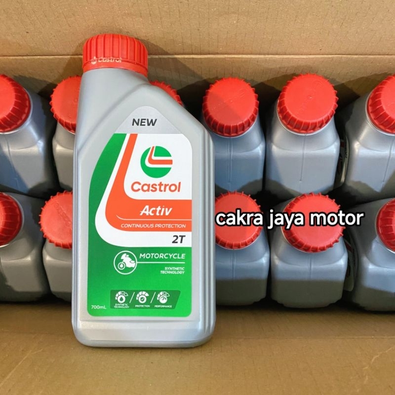 Jual 1 DUS = 12 Botol Oli Castrol Activ 2T 700ml Oli Samping | Shopee ...