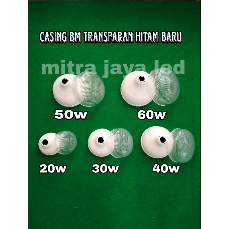 Jual CASING LAMPU LED transparan hitam baru20,30,40,50,60w | Shopee ...