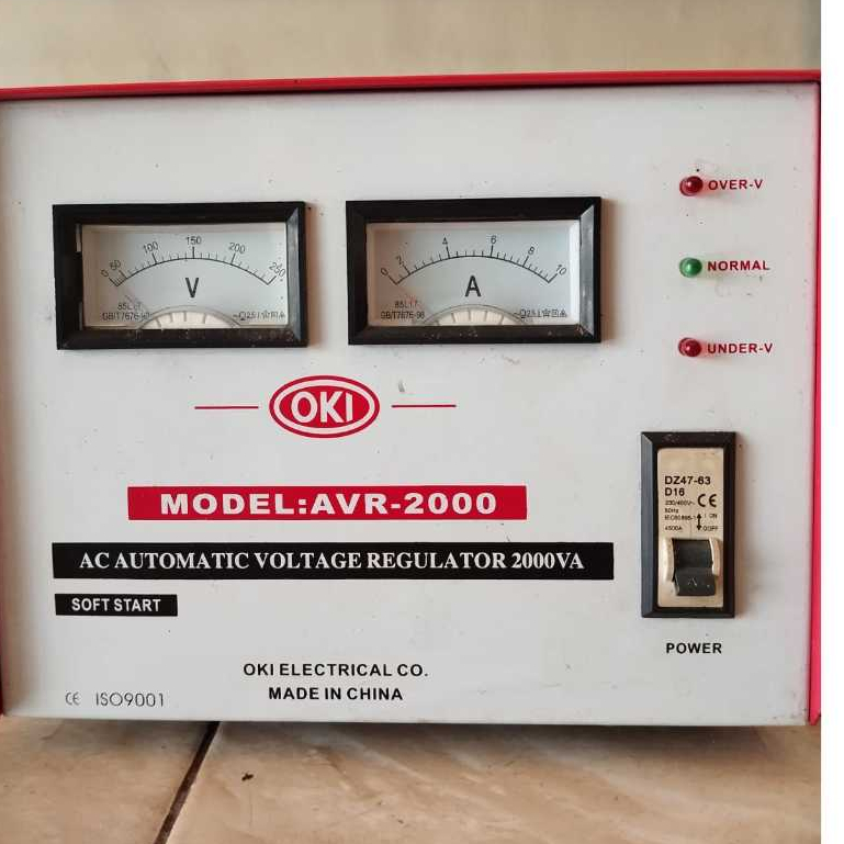Jual STABILIZER 2000 Watt OKI SOFT START LOW VOLT AUTOMATIC VOLTAGE ...