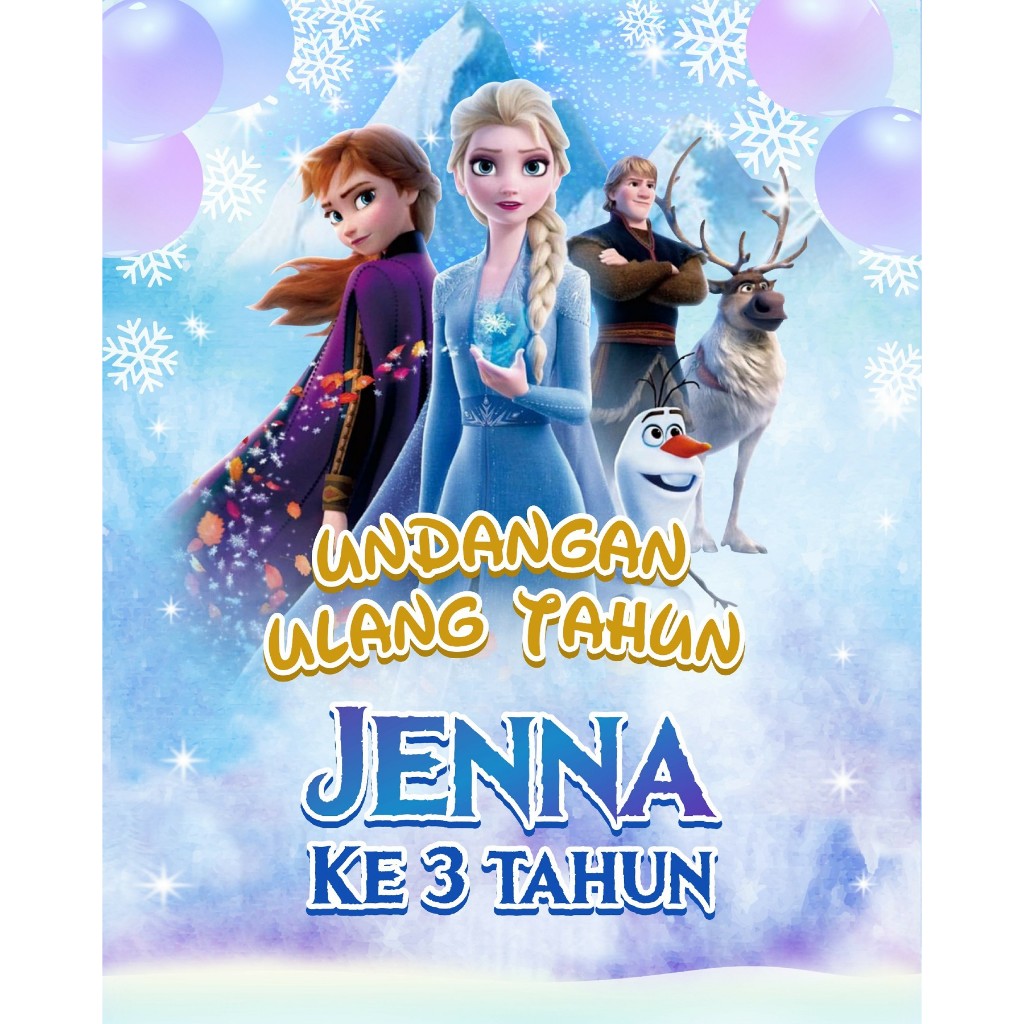 Jual UNDANGAN DIGITAL ULANG TAHUN ELSA FROZEN VIDEO/JPG KODE 49 ...