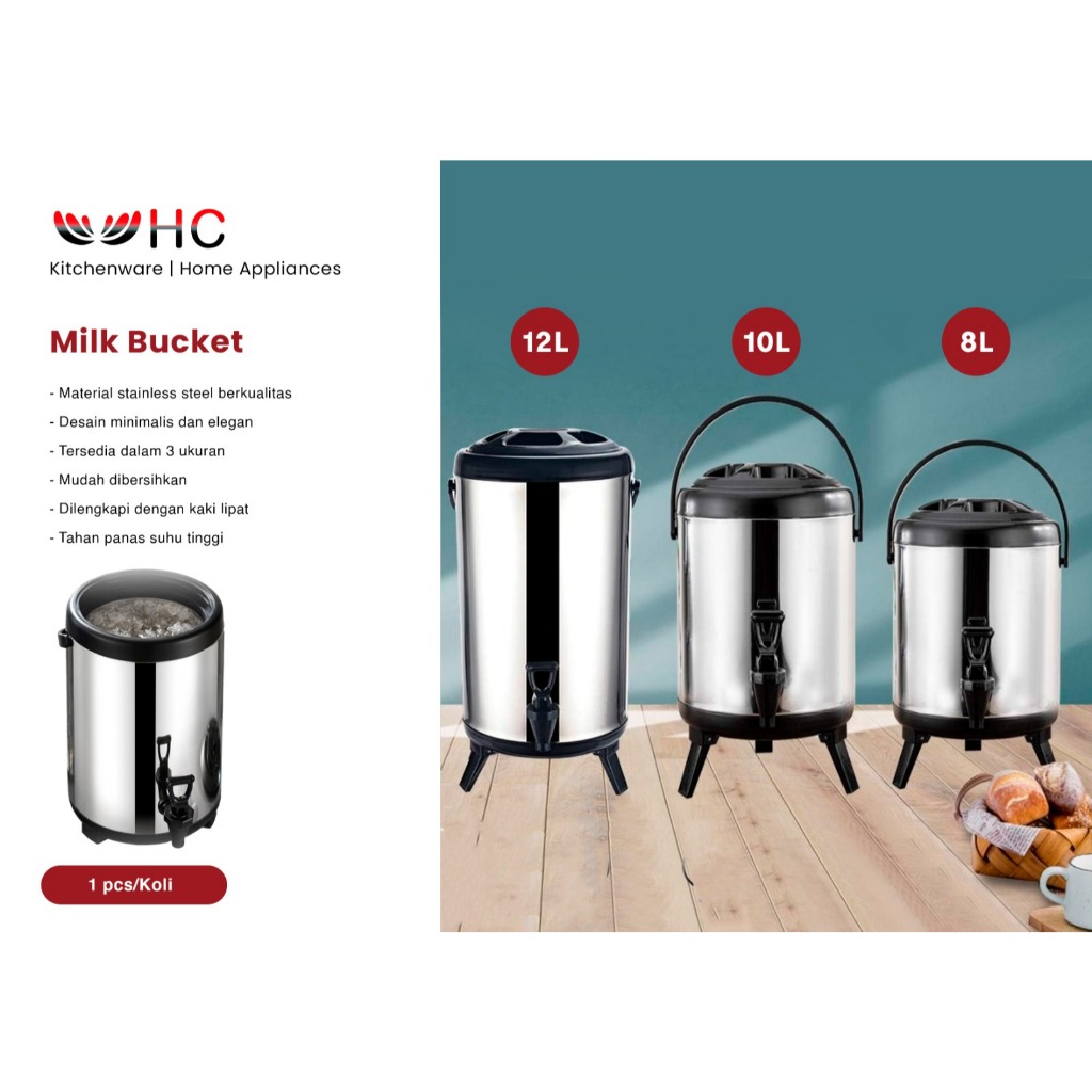 Jual MILK JUG BUCKET TERMOS AIR 8L 10L 12L TEA COFFEE JUG AIR PANAS ...