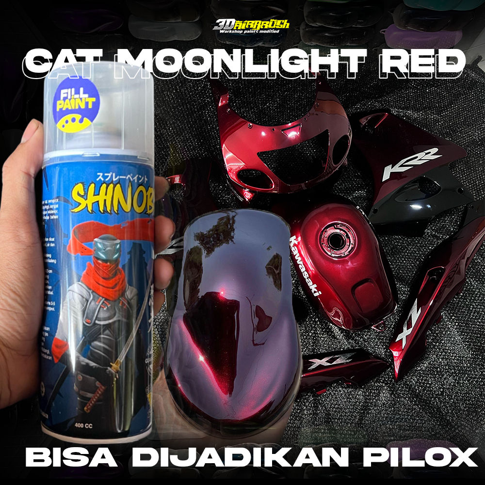 Jual (BISA DIJADIKAN PILOX) CAT MOONLIGHT RED / CAT HITAM EFECT MERAH ...