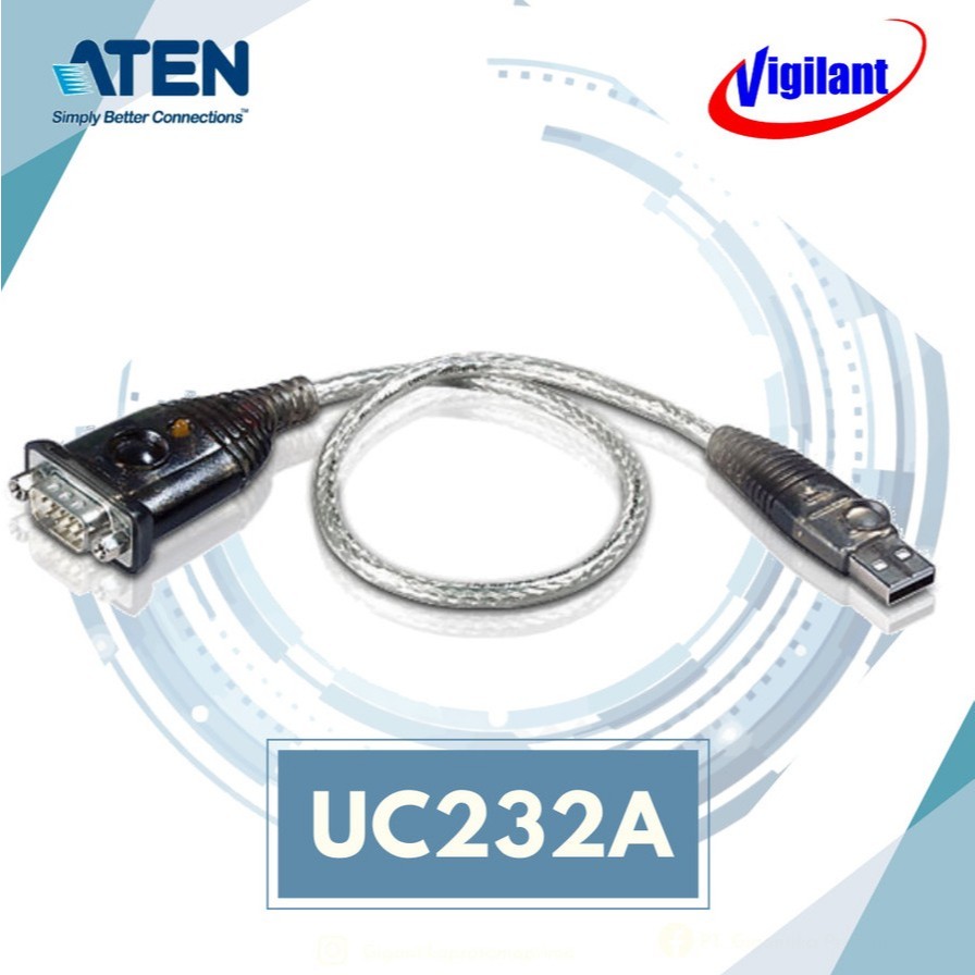 Jual ATEN UC232A USB to RS-232 Adapter (35cm) | Shopee Indonesia