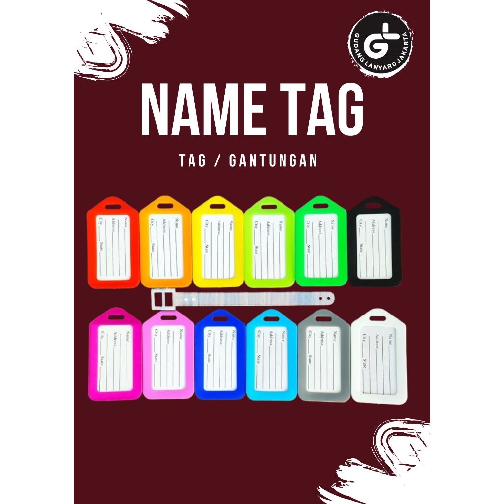 Jual luggage tag gantungan Koper Tas Label Nama name tage Bahan Plastik ...