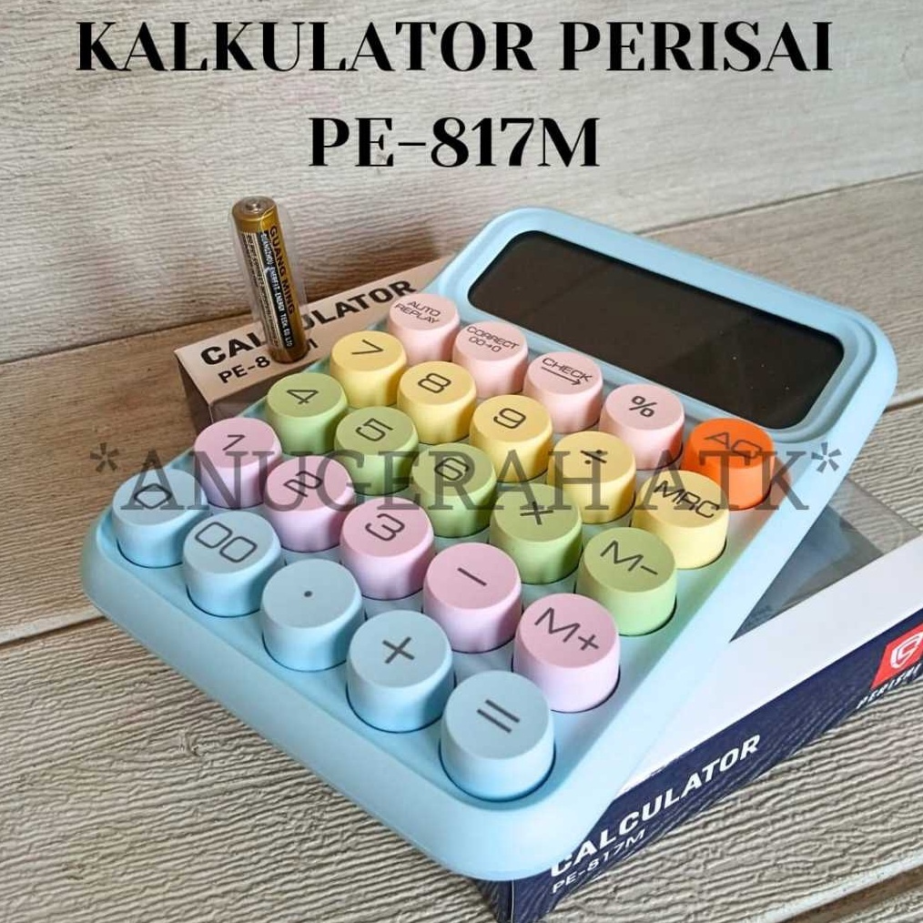Jual Calculator Kalkulator Tombol besar Perisai PE-817M | Shopee Indonesia