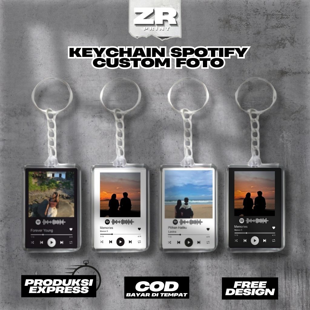 Jual VIRAL - Keychain Spotify Custom Foto / Ganci Couple 2 Foto Bolak ...