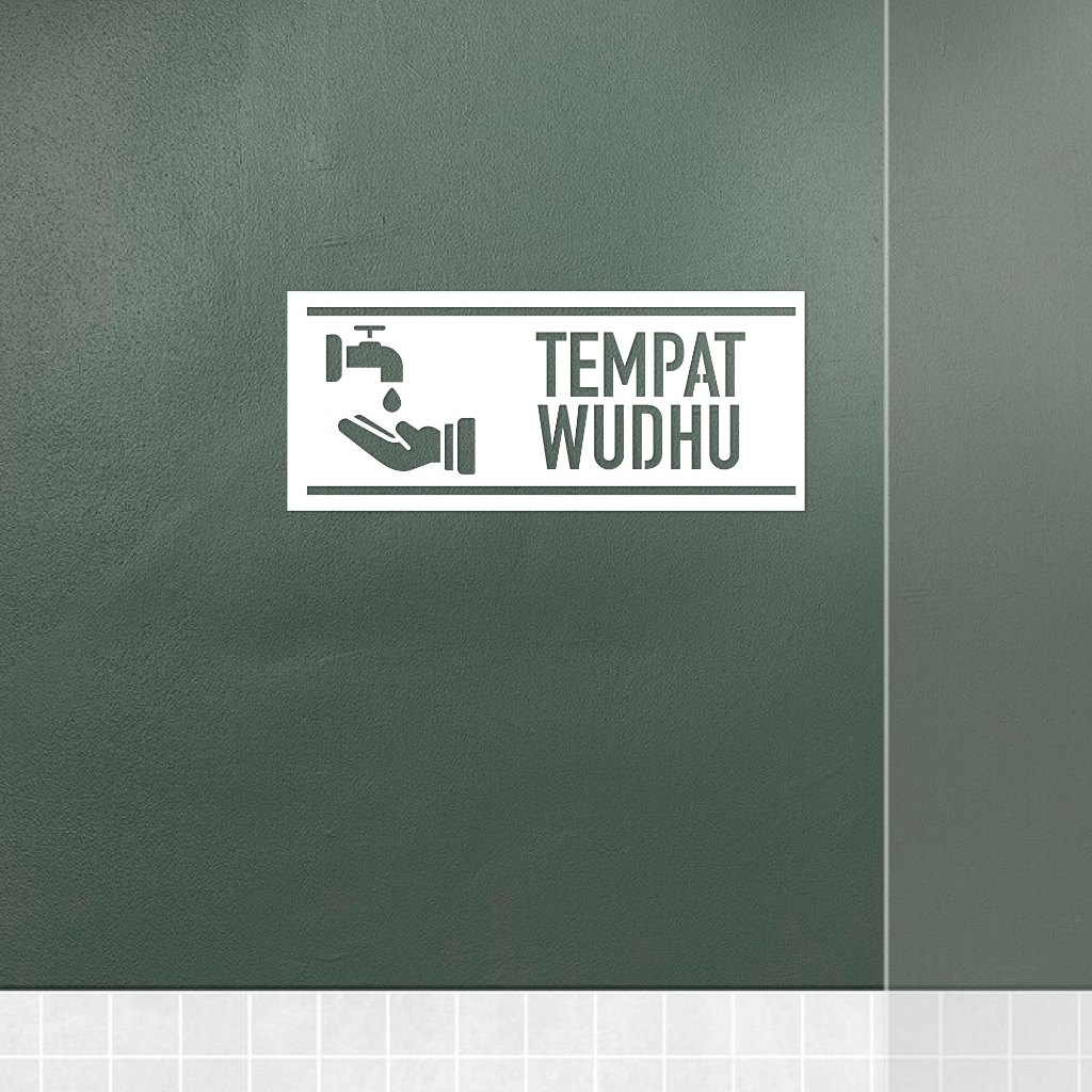 Jual Hiasan Dinding Tulisan Tempat Wudhu Sign Kayu Dekorasi Dinding ...