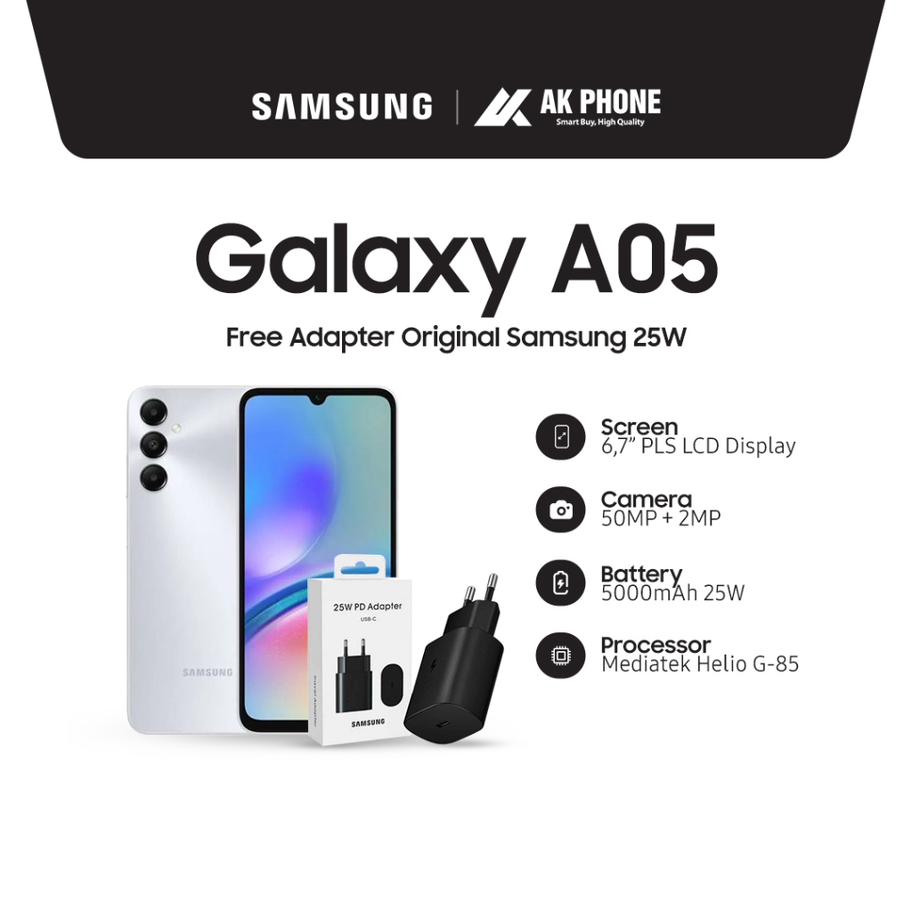 Jual Samsung Galaxy A05 Garansi Resmi (AK PHONE JAMBI) | Shopee Indonesia