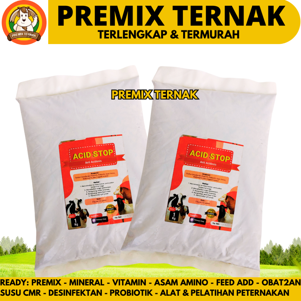 Jual ACID STOP 1KG - PREMIX ANTI ACIDOSIS + PEMACU PRODUKSI SUSU ...