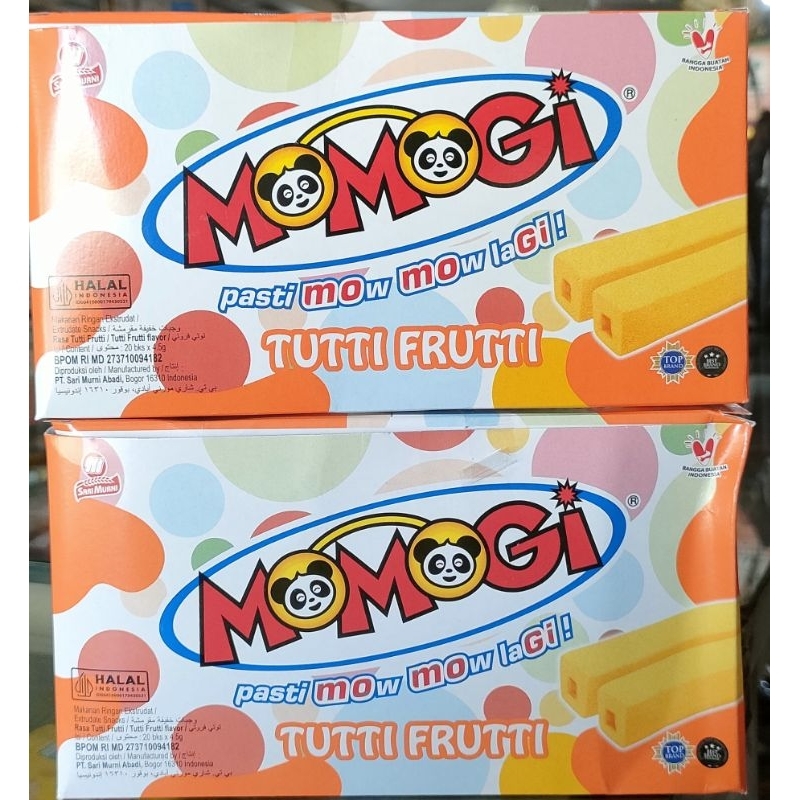 Jual Momogi Jagung Bakar / coklat / keju / tutti frutti 1box isi 20pc @6gr ED 24 april 26 ...