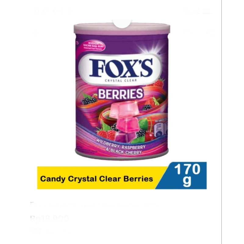 Jual FOX'S CANDY CRYSTAL CLEAR BERRIES/CANDY FRUITS/CANDY FRUITY MINTS ...