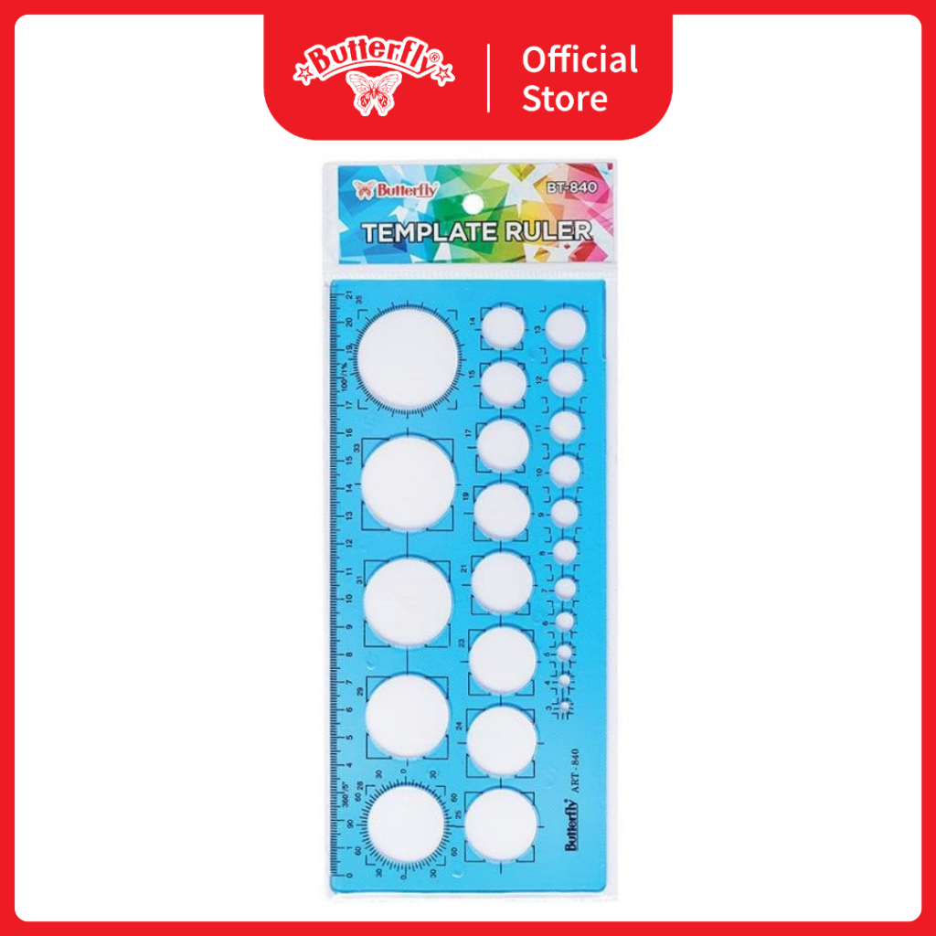 Jual Penggaris Template BT-840 - Penggaris Lingkaran Berbagai Ukuran ...