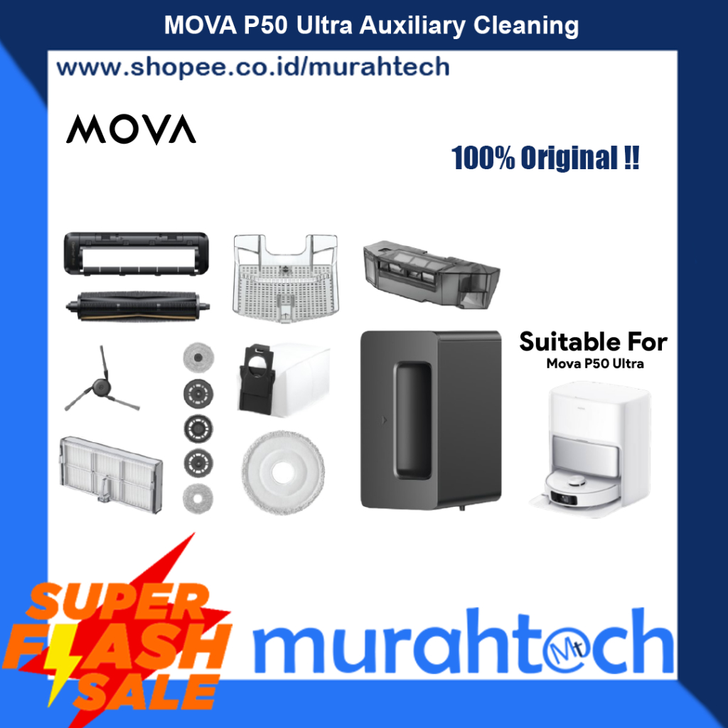 Jual Mova Auxiliary Cleaning Kit P50 Ultra Robot Vacuum and Mop ...
