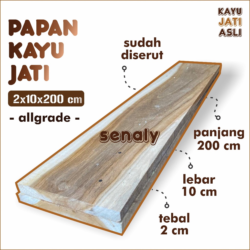 Jual Papan Kayu Jati Jawa Asli Allgrade Sudah Serut Material Kontruksi ...