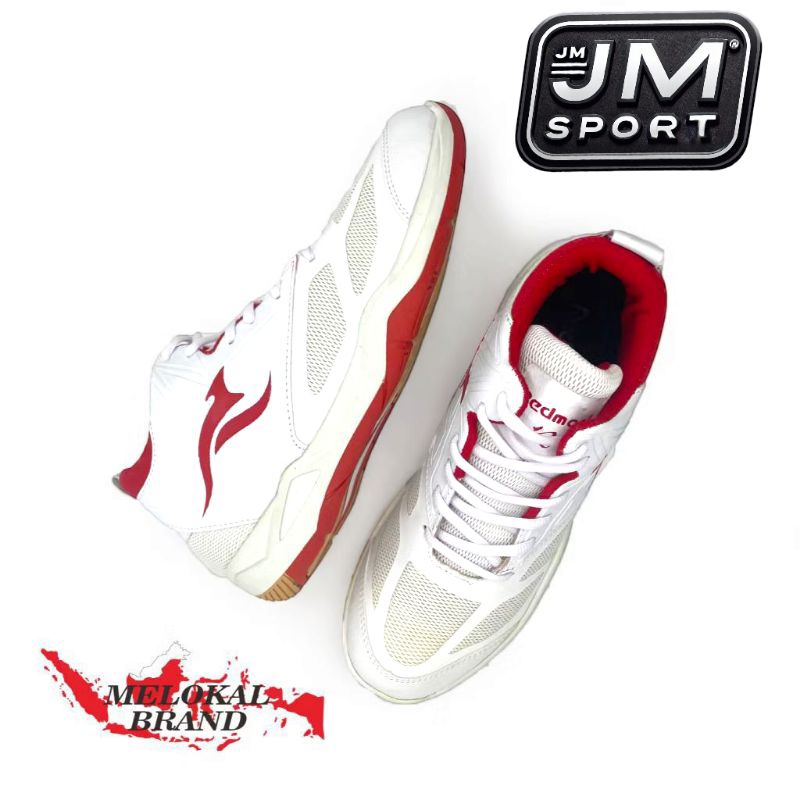 Jual Redmon Sepatu volly Hybrid merah putih Original Size 38 - 44 ...