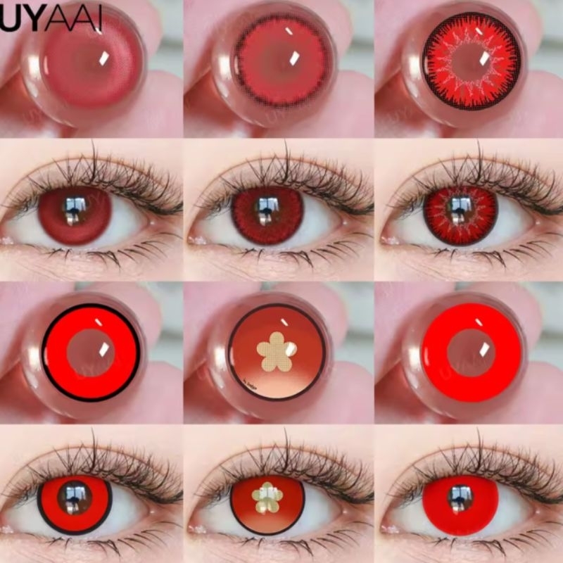 Jual (⁠ ⁠•⁠ᴗ⁠•⁠ ⁠) Softlens Lensa Kontak Cosplay Halloween Red Merah ...