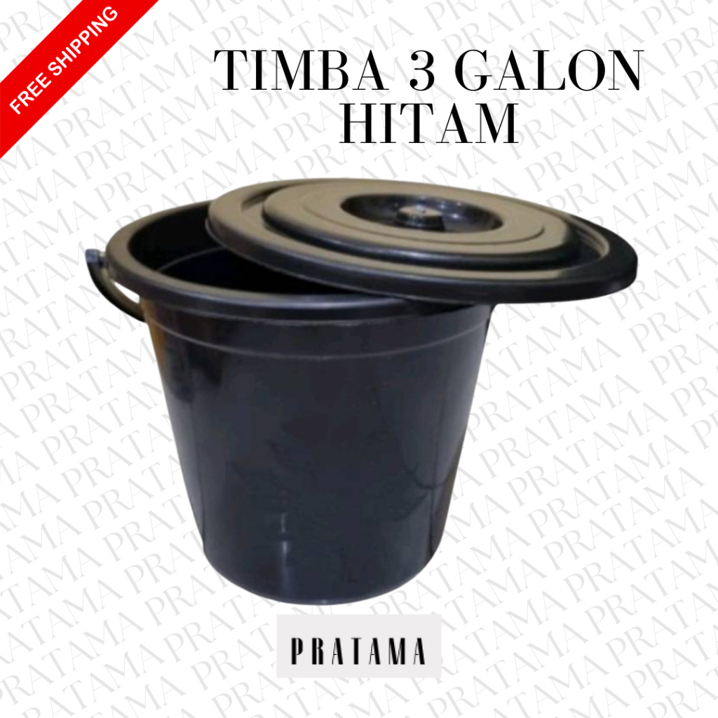 Jual Timba Plastik / Timba air / Timba / Timba 3 Gl Hitam | Shopee ...