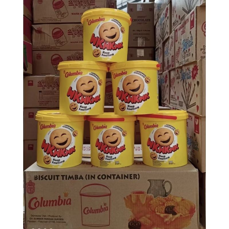 Jual Columbia Sandwich Chocolate Wkwkwk Keep Smilling Timba 350gr ...